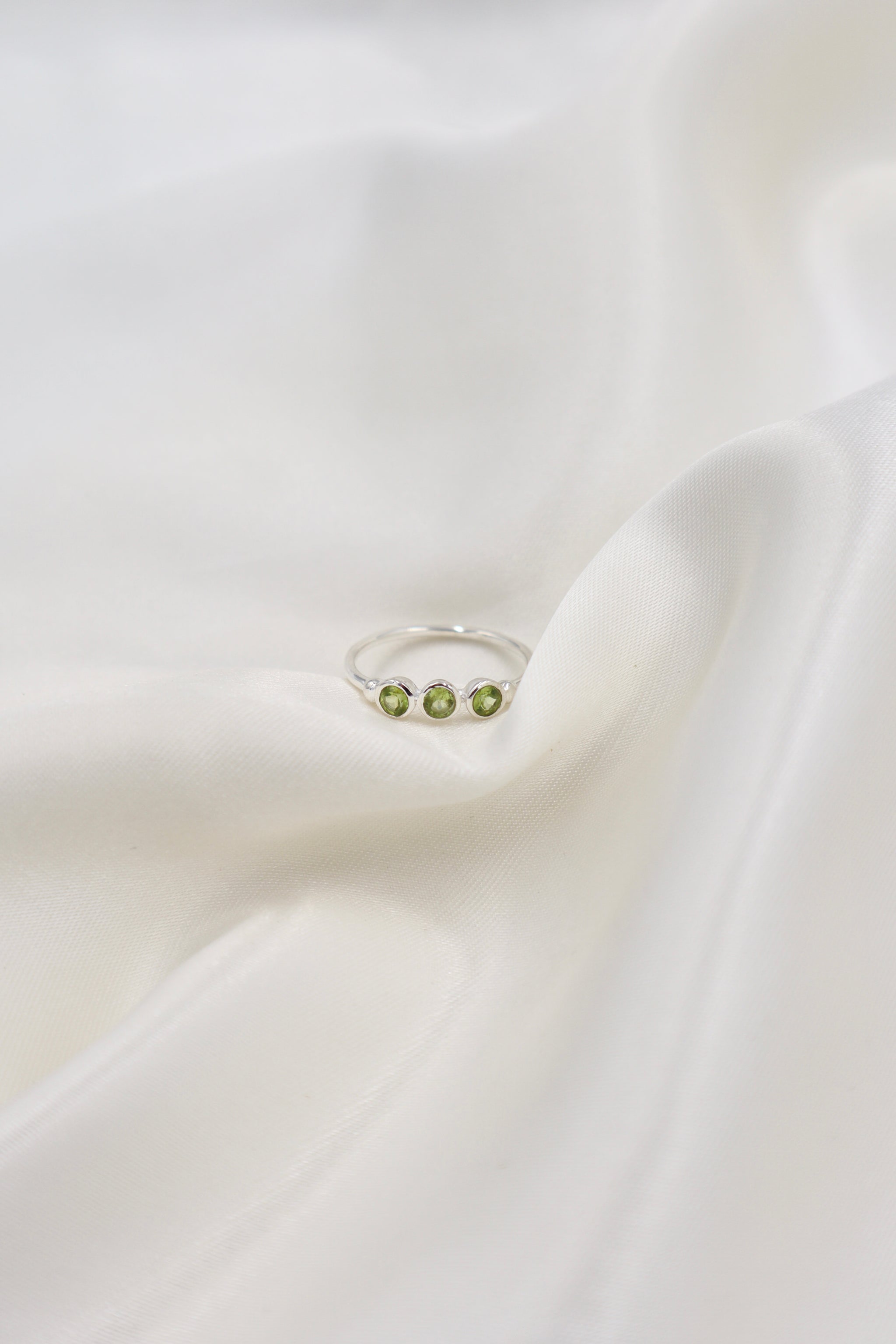 Solis. Sterling Silver Faceted Peridot Ring | Shop AP Jones Online Now