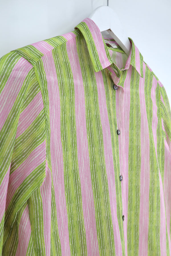 Soul Green & Pink Striped Shirt | Shop AP Jones Online Now