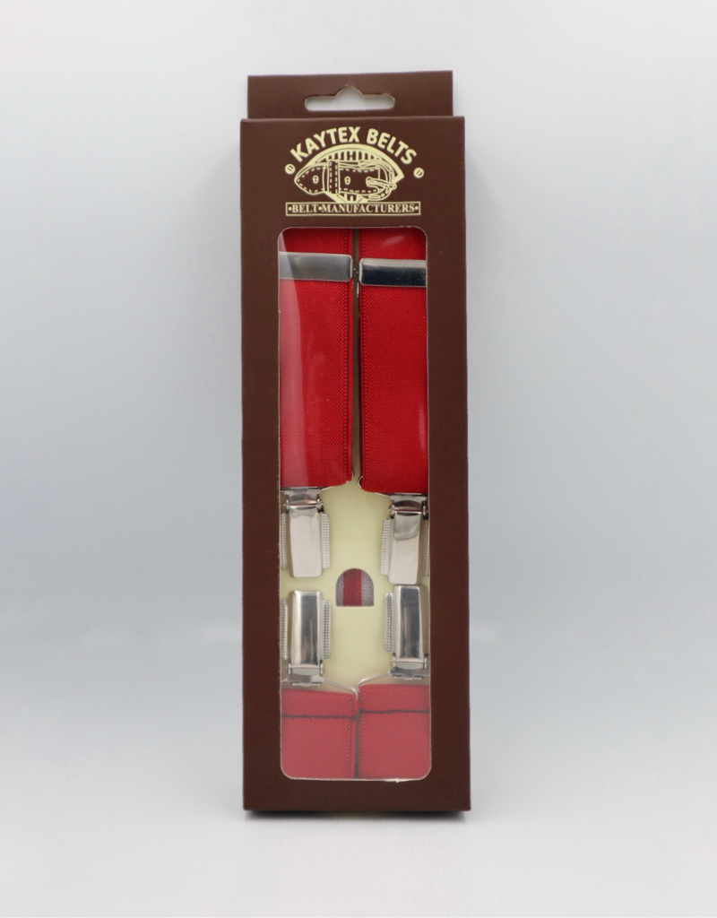 Kaytex 35mm 4 Clip Braces / Suspenders in Red – AP Jones